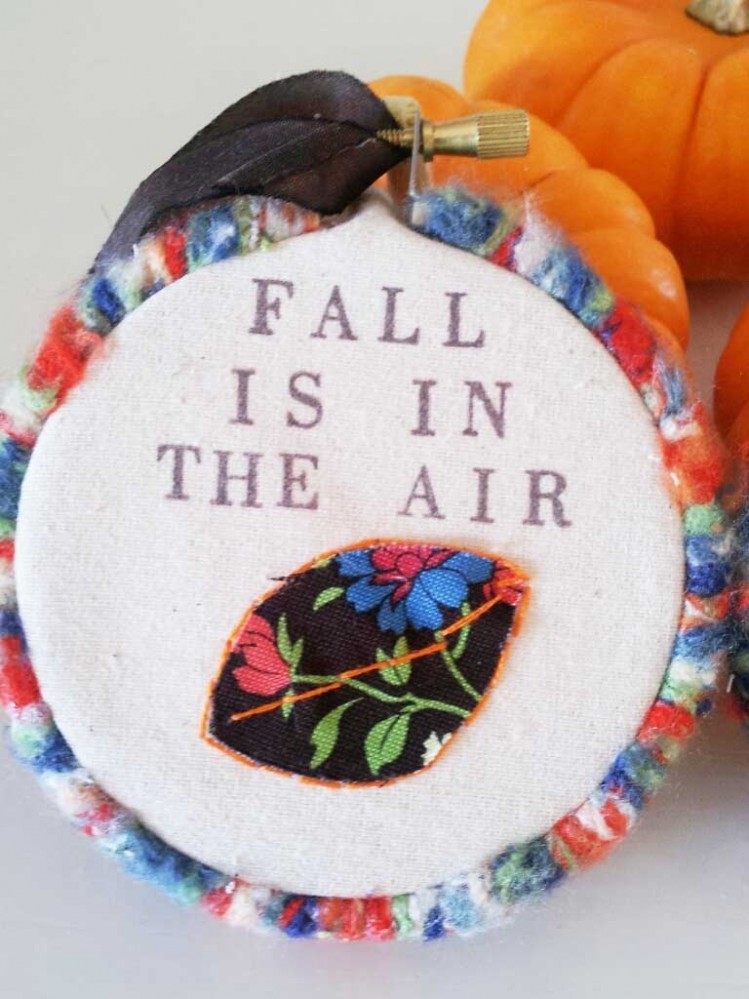 Easy Fall Decor Embroidery Hoop DIY ‹ Remy and Me. Leverback Earrings ...